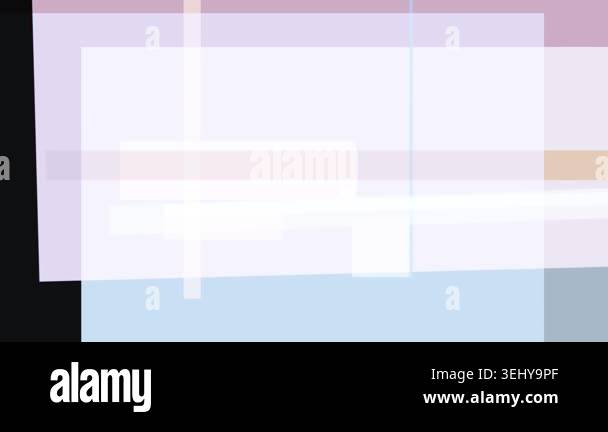 Abstract composition of overlapping translucent rectangles and lines in ...