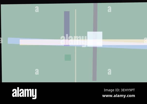 Abstract geometric composition with overlapping translucent rectangles ...