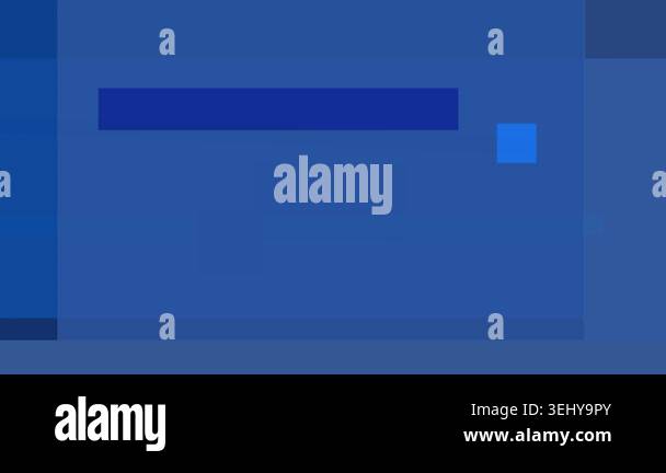 A minimalist abstract composition featuring shades of blue, with a ...