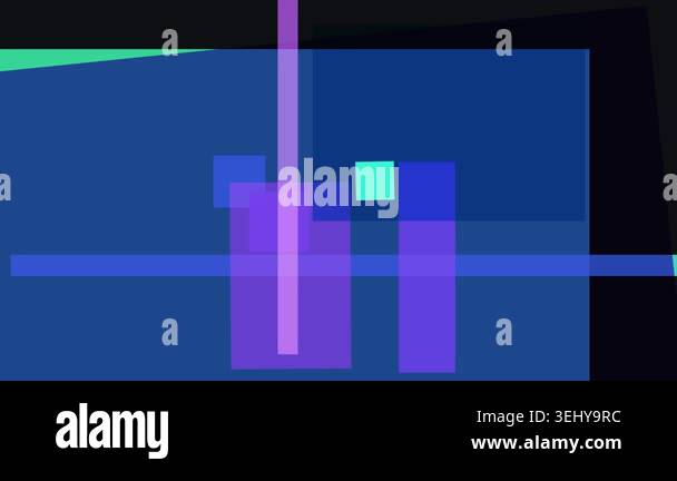 Abstract geometric composition with overlapping shapes in shades of ...