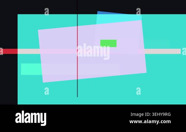 Abstract geometric composition featuring overlapping shapes in shades ...