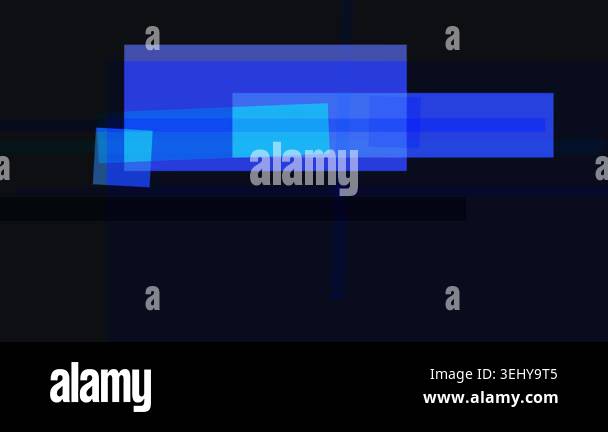 Abstract composition featuring overlapping blue rectangles against a ...