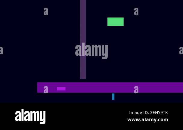 Abstract geometric composition with purple, green, and blue rectangles ...