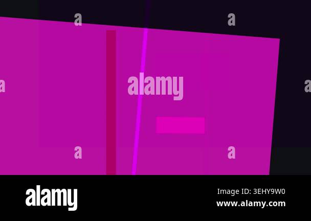 An abstract composition featuring a vibrant magenta rectangle ...