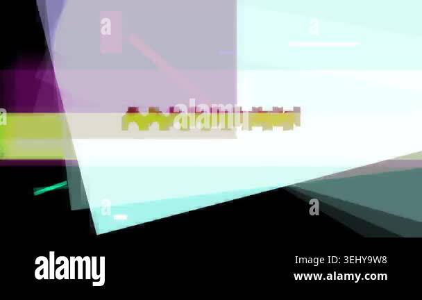 Abstract geometric composition with overlapping translucent shapes and ...