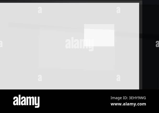 Abstract composition featuring a white square against a gray backdrop ...