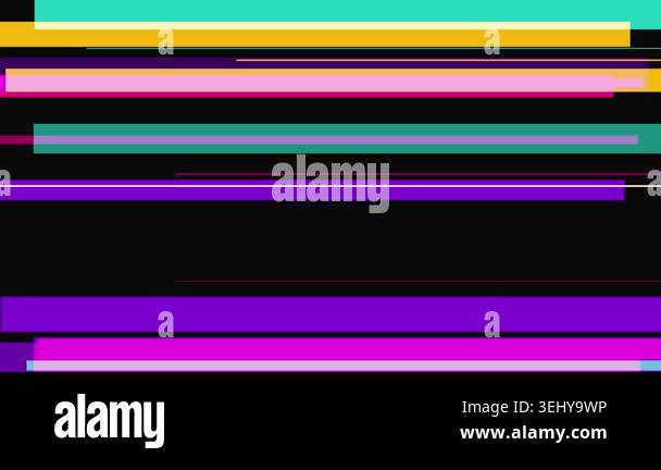 Abstract horizontal stripes of green, yellow, pink, and brown with a ...
