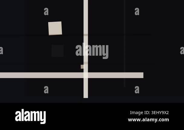 Abstract composition featuring geometric shapes and lines in a ...