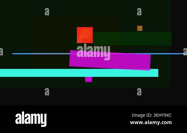 Abstract composition with overlapping geometric shapes in vibrant ...