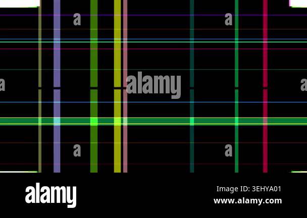 Abstract digital art with vertical and horizontal colored lines on a ...