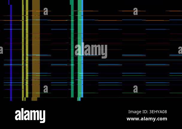 Abstract vertical stripes of various colors on a black background Stock ...