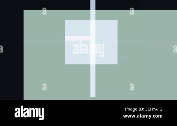 Minimalist composition featuring a square within a square, intersected ...