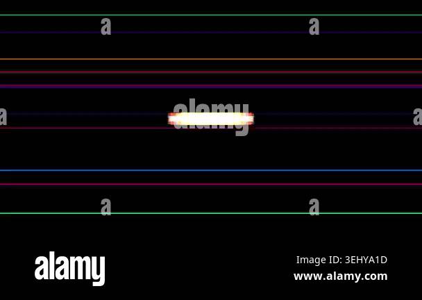 A horizontal glowing line with red and yellow edges on a black ...