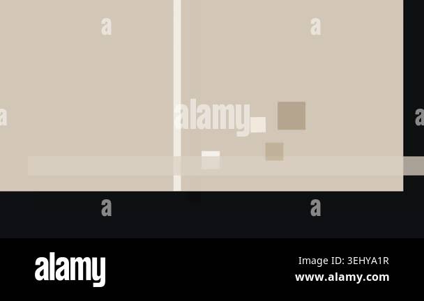 Abstract composition featuring geometric shapes in neutral tones ...