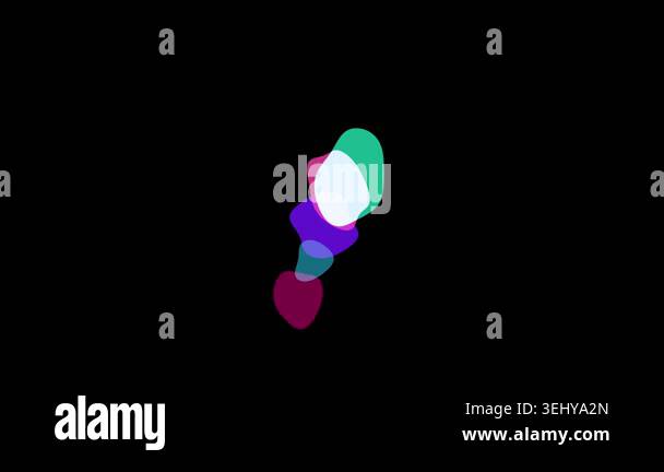 Abstract composition of overlapping translucent blobs in vibrant colors ...