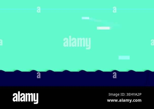 Abstract digital art with blue and cyan rectangles against a dark blue ...