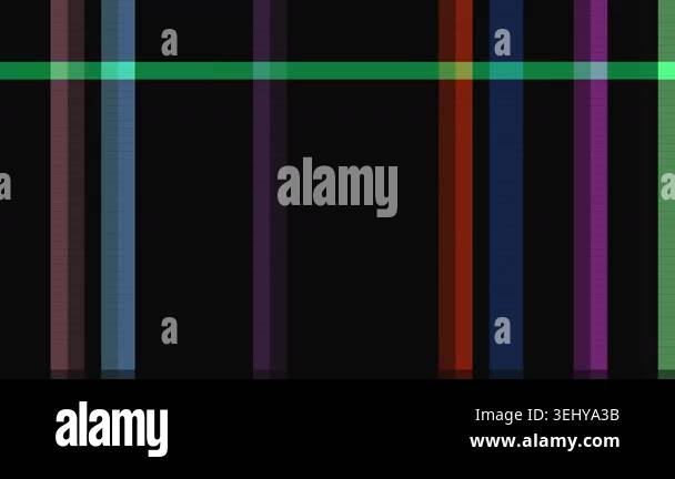 Abstract geometric composition with intersecting colored lines on a ...