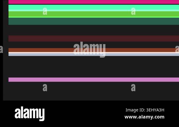 Abstract background with horizontal colored stripes on black Stock ...