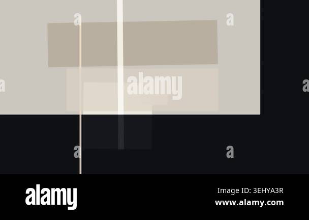 Abstract composition featuring geometric shapes and lines in neutral ...