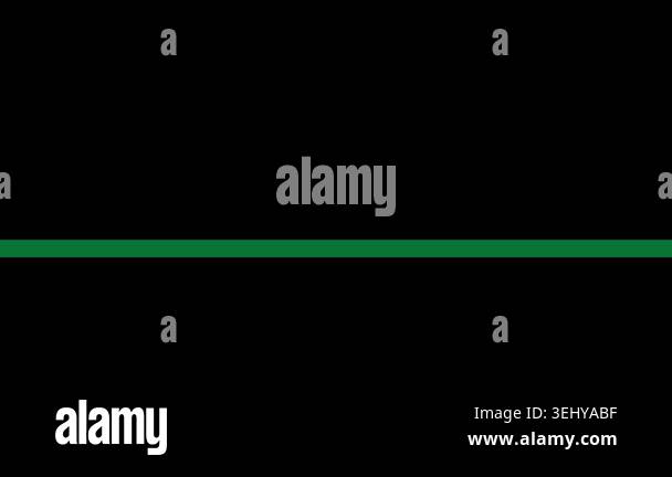 Abstract digital art with a black background and a green horizontal ...
