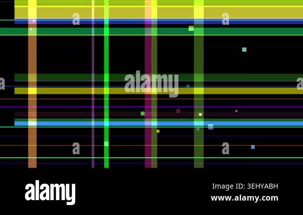 Abstract digital art with intersecting colorful horizontal and vertical ...