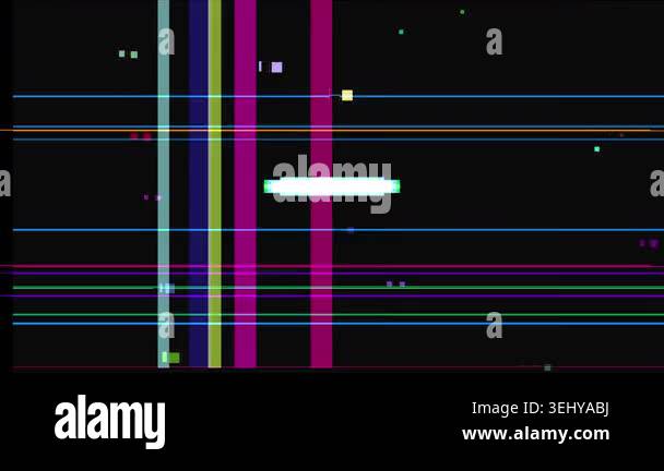 Abstract digital art with vertical stripes and glowing horizontal ...