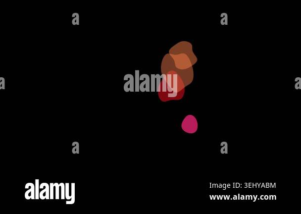 Abstract organic shapes in warm earthy tones on a black background ...