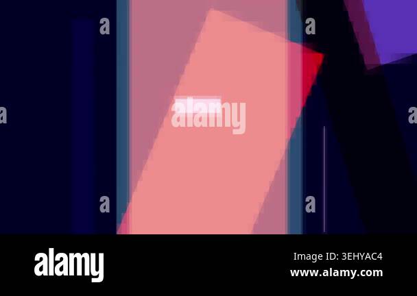 Abstract composition with overlapping geometric shapes in red, white ...