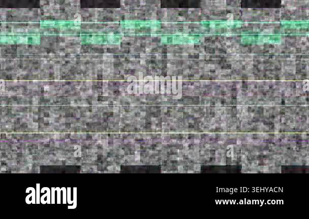 Abstract mosaic pattern with horizontal green bands and dark top and ...