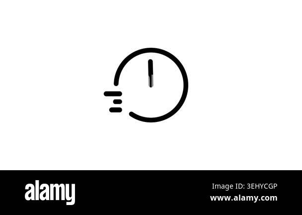 A simple outline icon combining a clock face with a curved back arrow ...