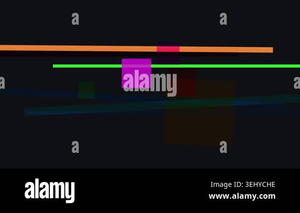 Abstract composition with overlapping geometric shapes in vibrant ...