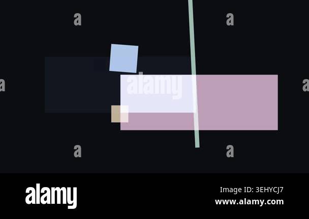 Abstract composition featuring overlapping geometric shapes in muted ...