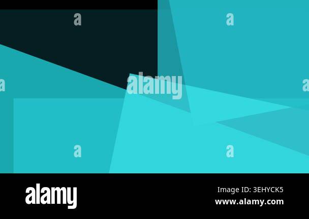 Abstract geometric composition with overlapping translucent teal and ...
