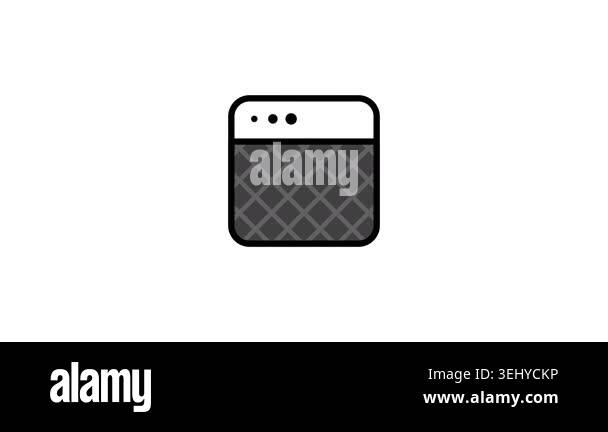 A minimal browser window icon with a dark textured or dotted pattern ...