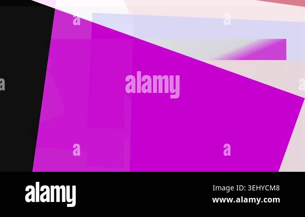 Abstract geometric composition with vibrant magenta and black shapes ...