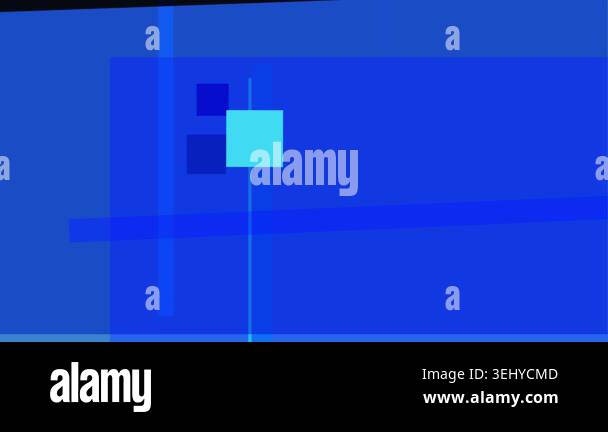 Abstract geometric composition with overlapping translucent blue ...