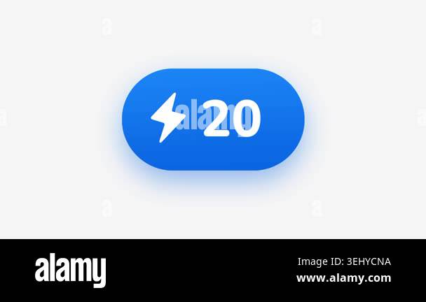 A bold blue badge displaying a yellow lightning bolt symbol alongside ...
