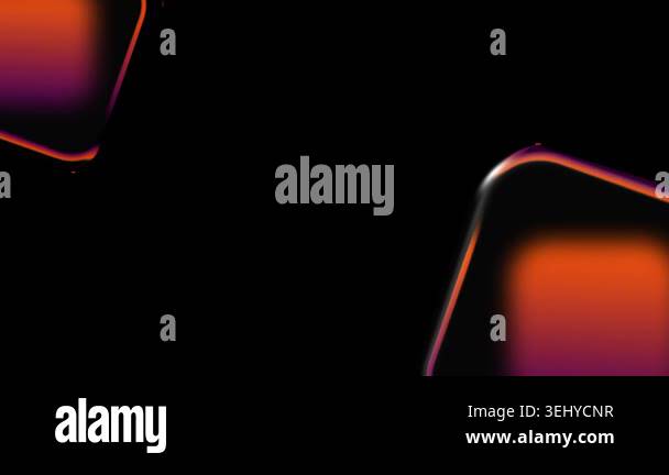 A vibrant holographic ribbon twists and curves against a black ...