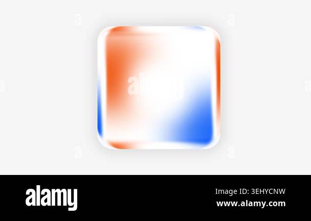 A single white glossy rounded square app icon with a soft gradient sits ...
