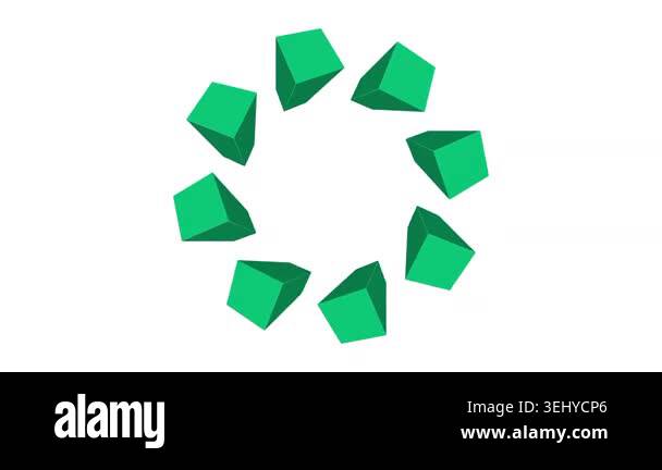 A circular arrangement of sharp dark green triangular shards forms a ...