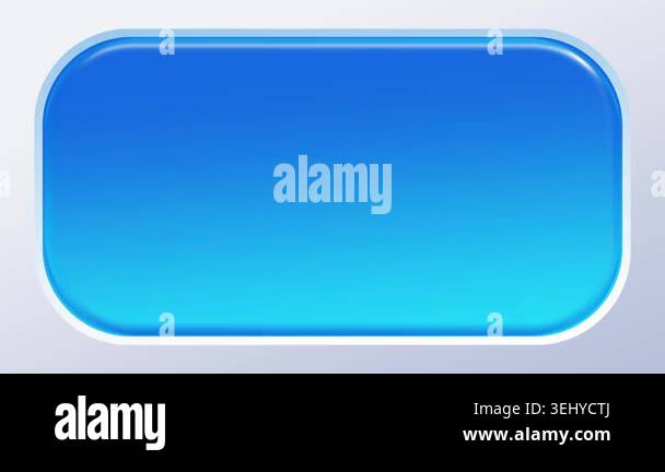 A large glossy blue rounded square fills the frame with a reflective ...