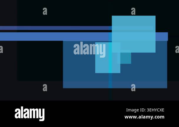 Abstract geometric composition with overlapping translucent blue ...