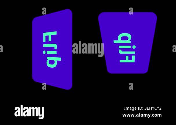 Two bold purple triangular Flip logo badges are displayed side by side ...