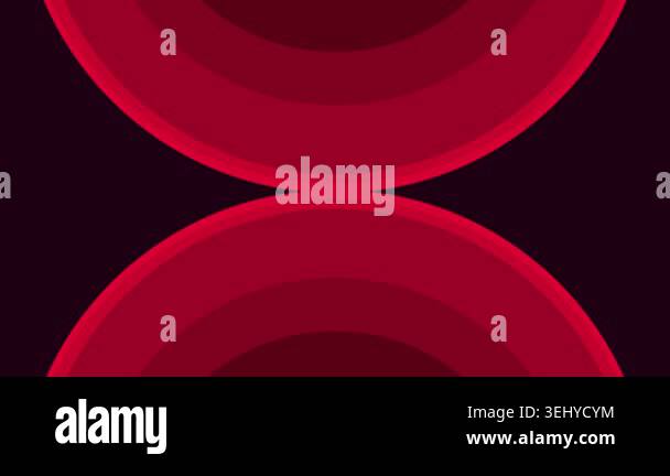 A glowing red semicircle rises like a sunset from the bottom of a dark ...