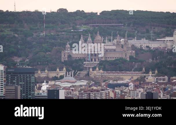 Panoramic views of Barcelona with the Sagrada Familia and the citys ...