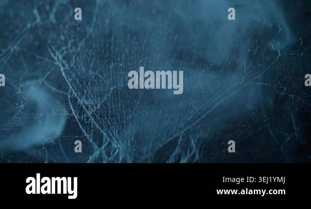 Scratched glass. Steam fume. Defocused blue color vapor abstraction ...