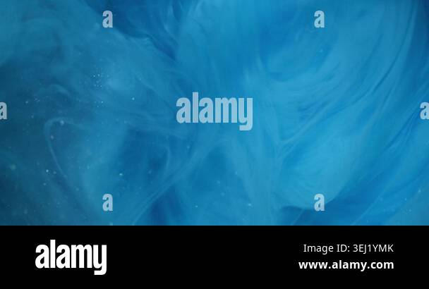 Vapor defocused mix. Glitter smoke. Blue paint pigment dissolve in ...