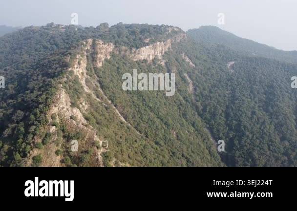 Tilla jogian mountain top in pakistan with steep rocky cliffs ...