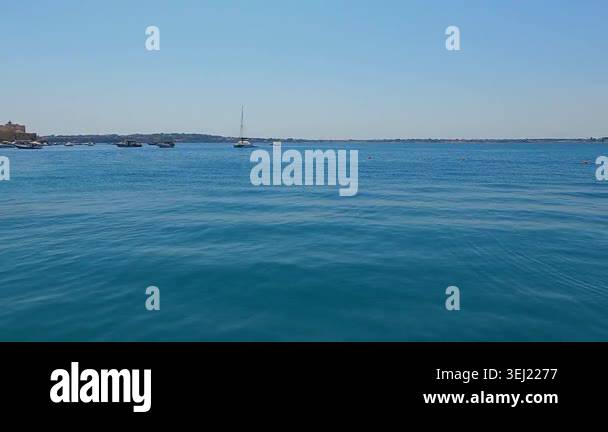 Scenic maritime landscape in Ortigia, Siracusa, Sicily, Italy ...