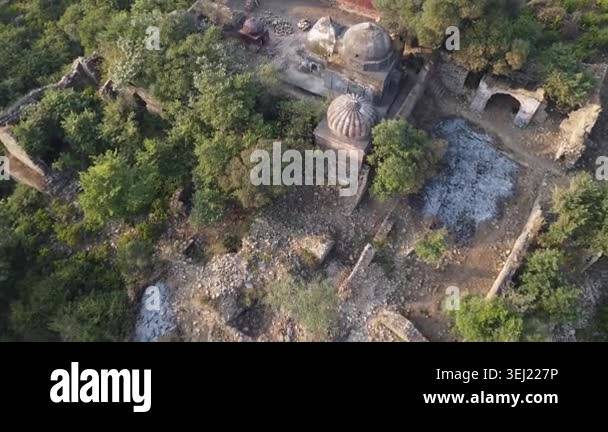 Tilla jogian historic sikh and hindu shrine complex on hilltop showing ...